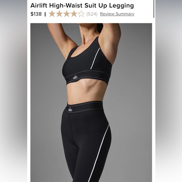 ALO Yoga | Pants & Jumpsuits | Alo Yoga Airlift Highwaist Suit Up Legging Bra Small | Poshmark